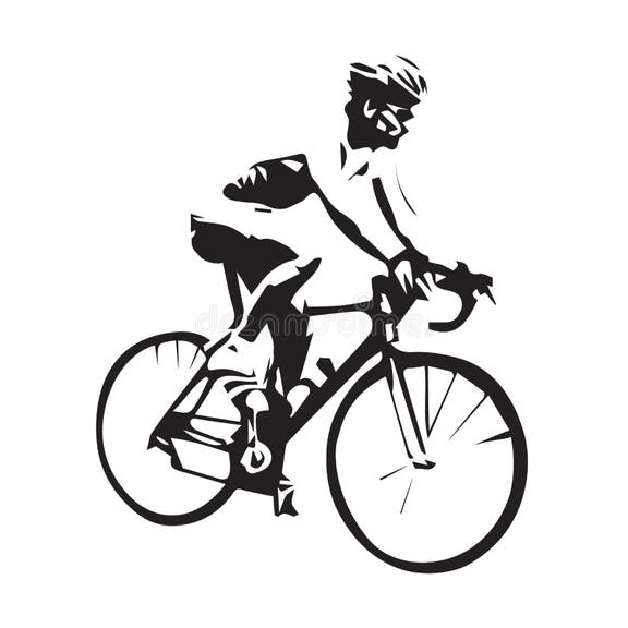 Het Cirkelen, Vector Geïsoleerde Fietser Vector Illustratie ...