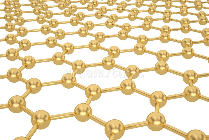Hexagonaal Atoomrooster Vierkante 3d Stock Illustratie - Illustration ...