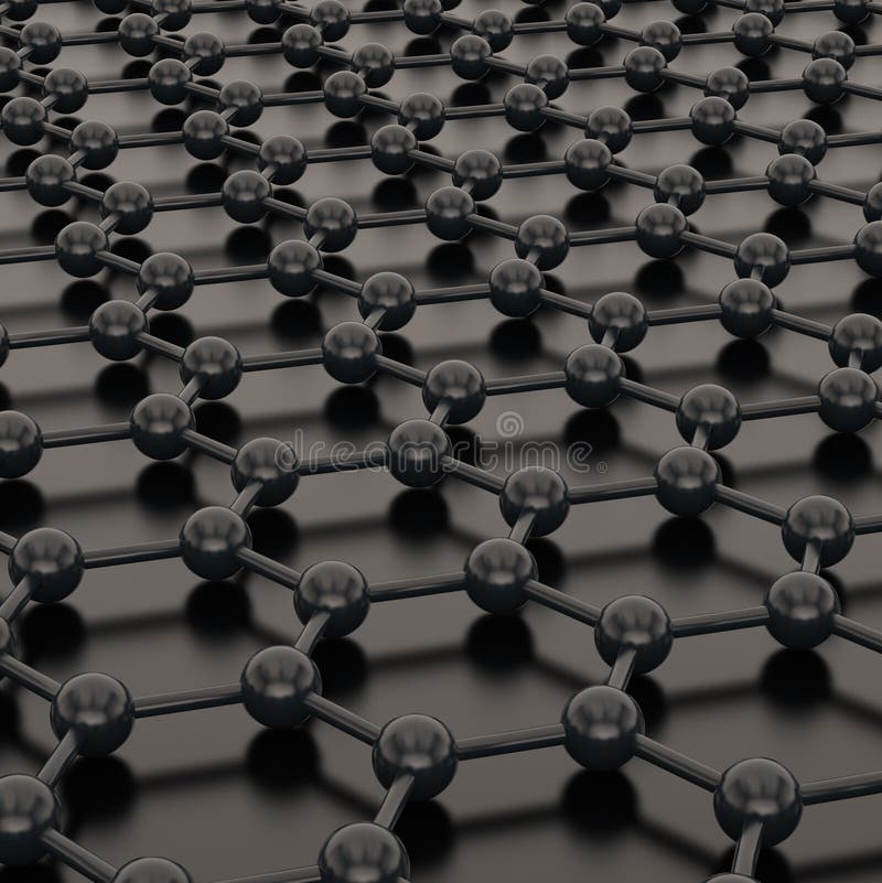 Hexagonaal Atoomrooster Vierkante 3d Stock Illustratie - Illustration ...