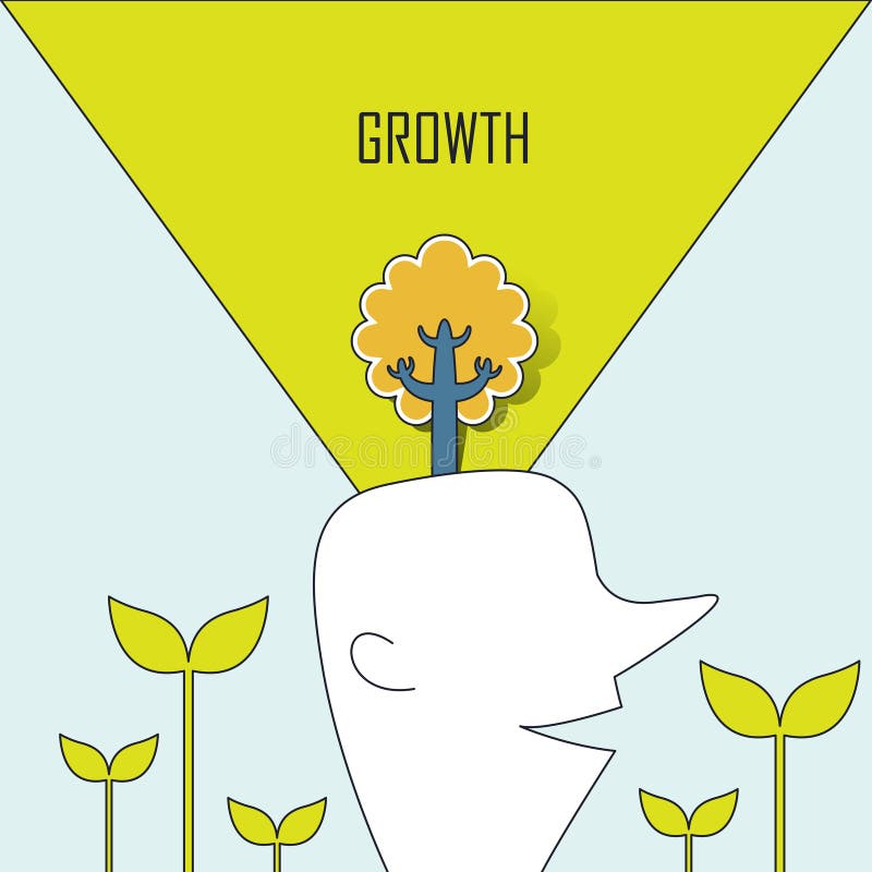 Het concept van de groei vector illustratie. Illustration of idee ...