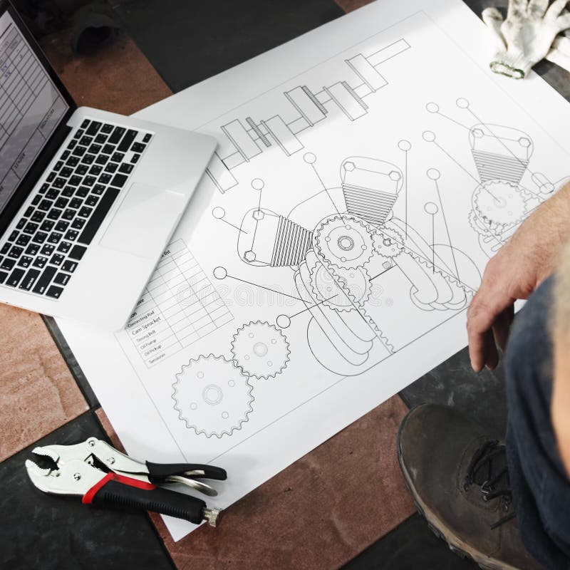 Het Concept Van De Het Ontwerpblauwdruk Van Het Bouw Algemene Plan ...