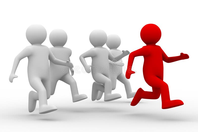Het Concept Van De Leiding Op Witte Achtergrond Stock Illustratie ...