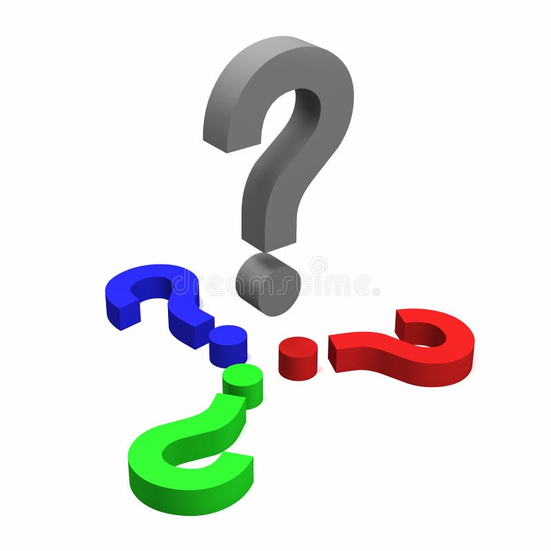 Het Concept van de vraag stock illustratie. Illustration of rood - 4093981