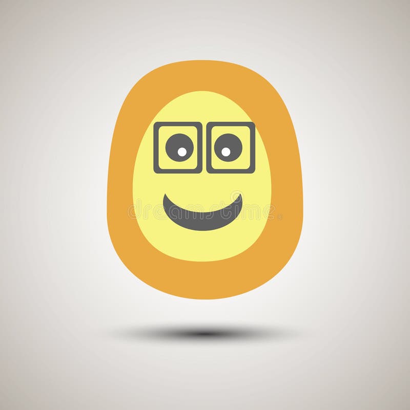 Slimme smiley met glazen vector illustratie. Illustratie bestaande uit ...