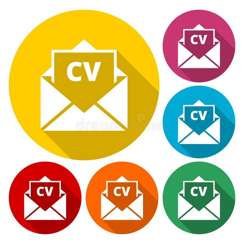 Cv-het Pictogram, Cv Hervat Pictogram Vector Illustratie - Illustration ...