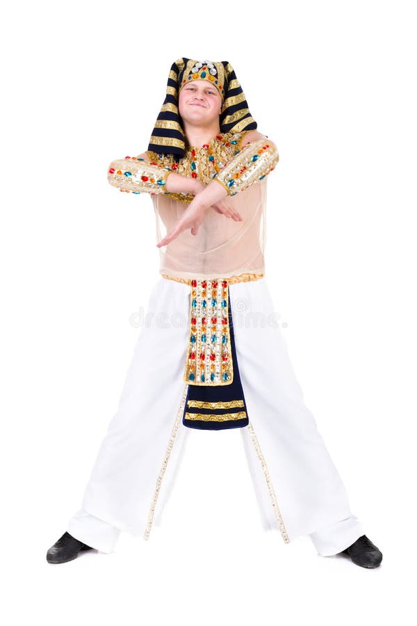 Dansende Farao Gekleed in Een Egyptisch Kostuum Stock Foto - Image of ...