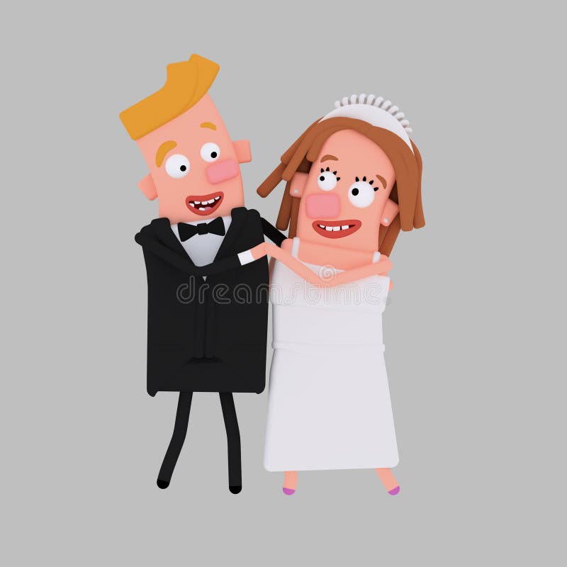 Van De Van De Huwelijkspaar, Bruid En Bruidegom Het Dansen Vector ...