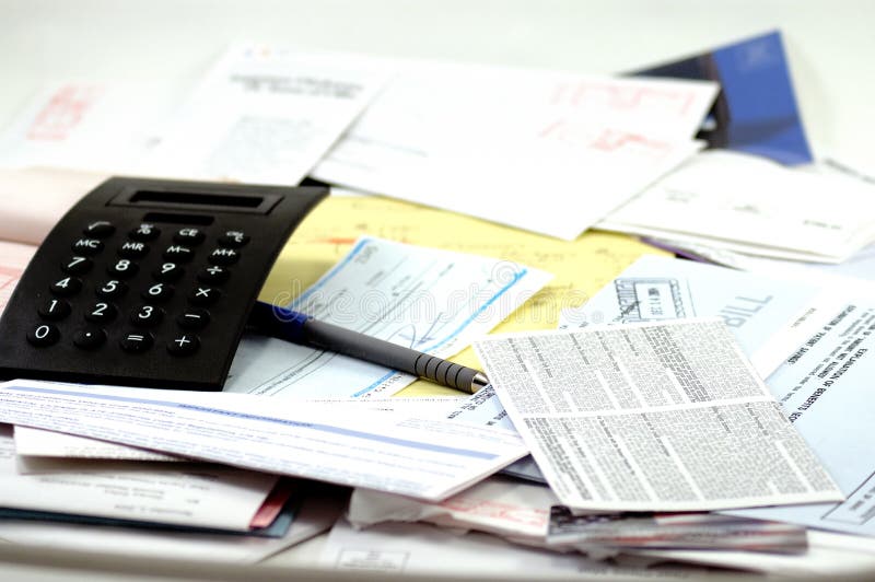 Het in De Begroting Opnemen Van Rekeningen Stock Foto - Image of bank ...