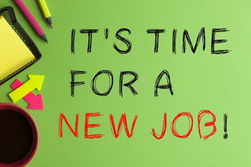 Tijd Voor Een Nieuwe Baan, Bedrijfsconcept Stock Afbeelding ...