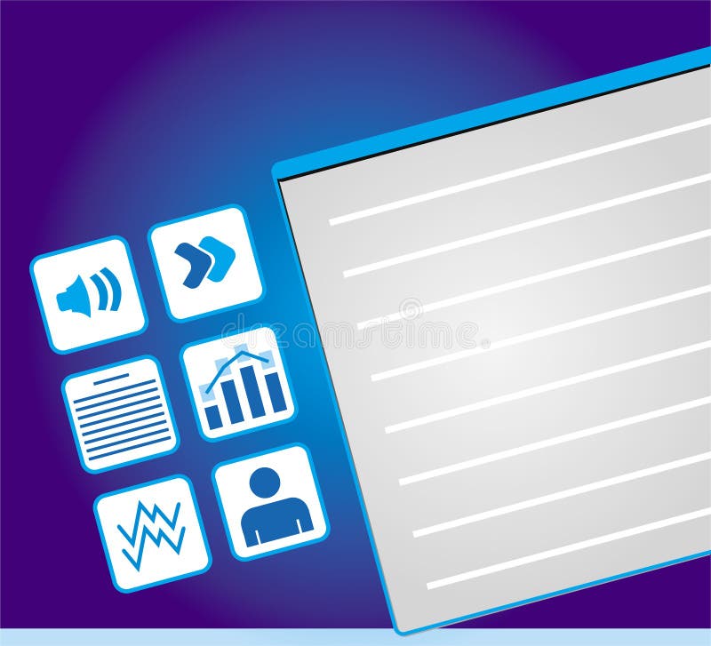 Het delen van het document vector illustratie. Illustration of open ...