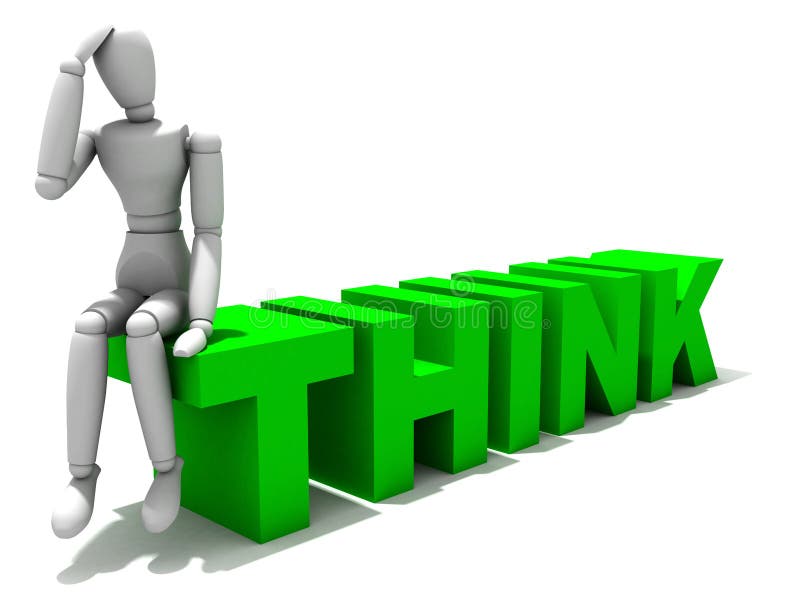 Het denken XXL stock illustratie. Illustration of betrokken - 5983676