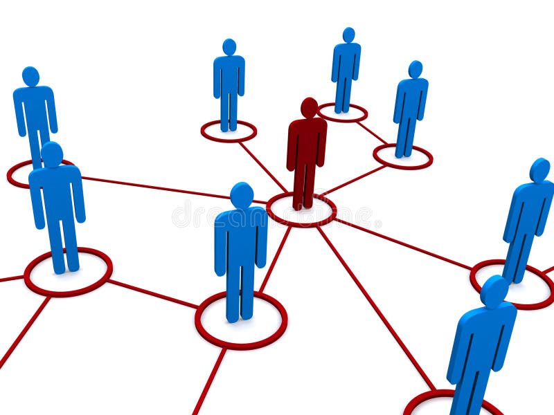 Het Diagram Van Het Netwerk of Van Het Team Stock Illustratie ...