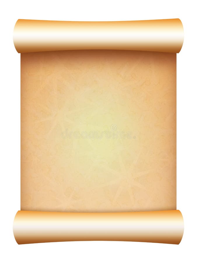 Het Document Van Het Perkament Rol Stock Illustratie - Illustration of ...