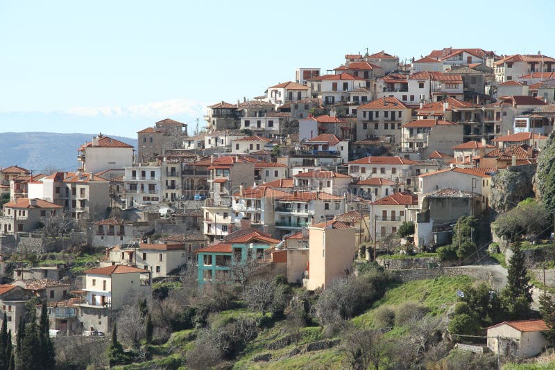 Het dorp stock foto. Image of klassiek, winter, huis - 39844140