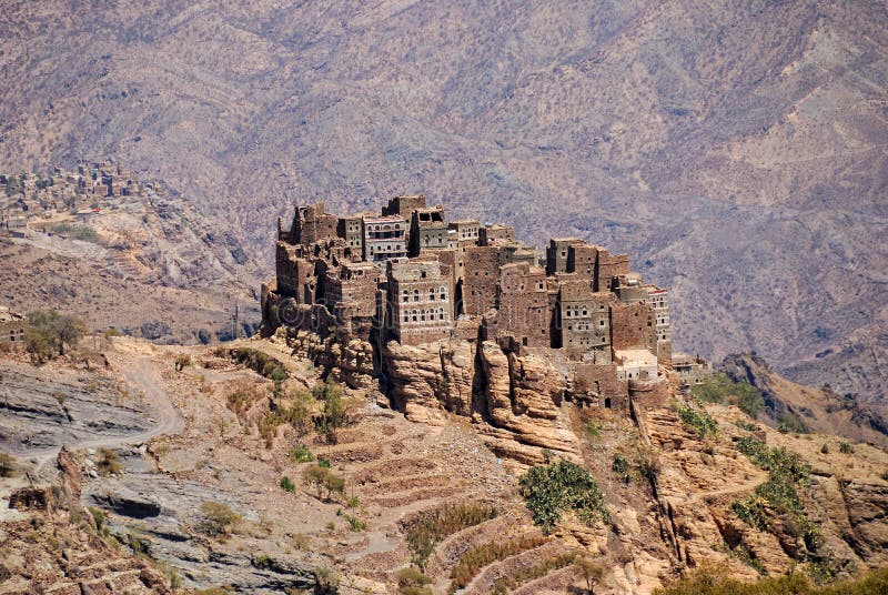 Panorama Van Haid Al-Jazil in Wadi Doan - Hadramaut - Yemen Stock Foto ...
