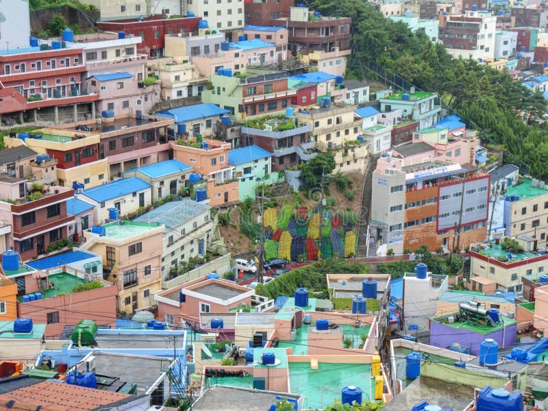 Het Dorp Van De Gamcheoncultuur, Busan, Zuid-Korea Redactionele Stock ...