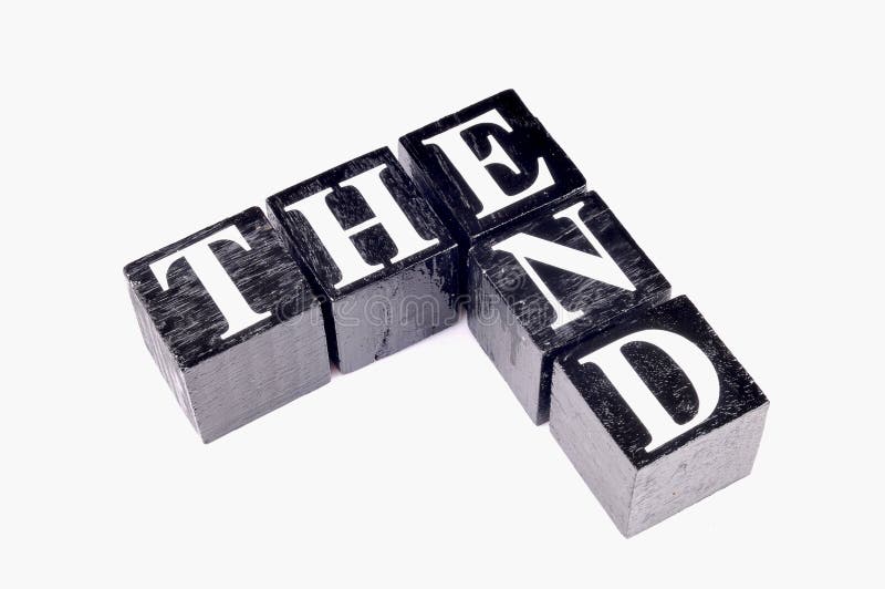 Rode Spanwijdte Met Het Woord Het Eind Vector Illustratie ...