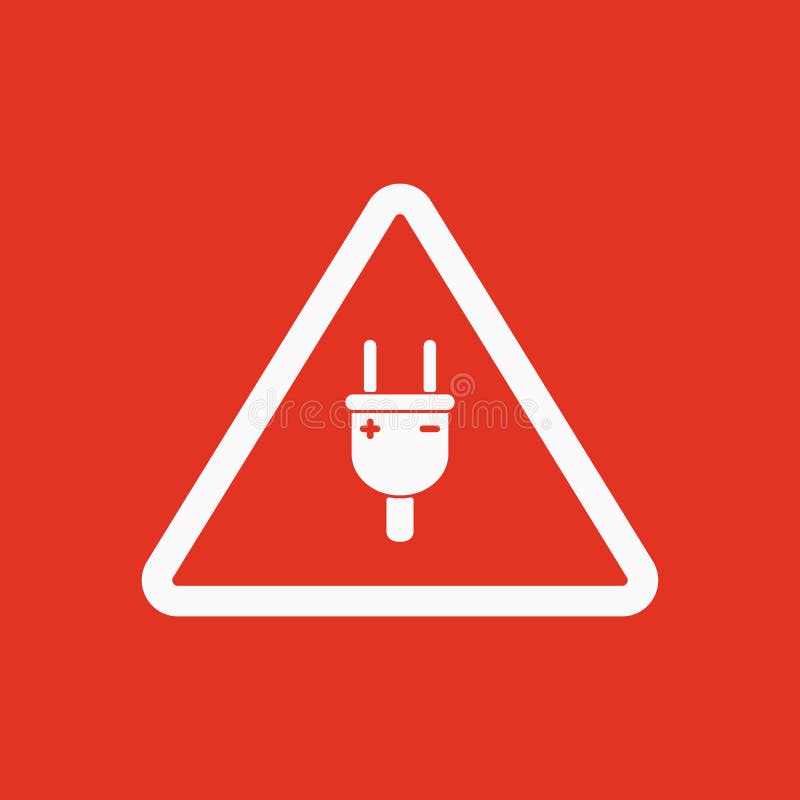 Het Elektrische Stoppictogram Elektrisch Stopsymbool Vlak Vector ...