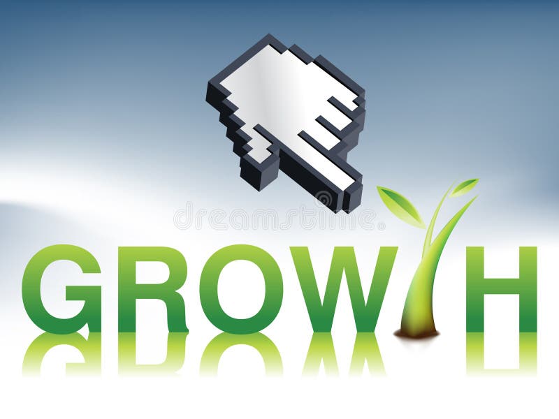 Het Embleem van de groei vector illustratie. Illustration of embleem ...