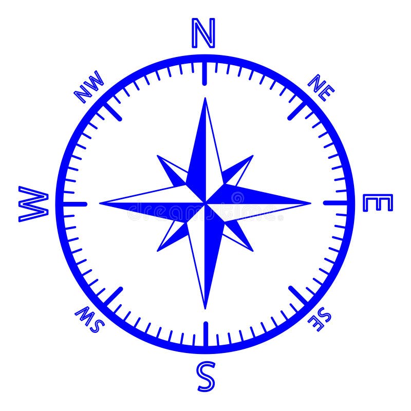 Het Embleem Van De Windroos Vector Illustratie - Illustration of ...