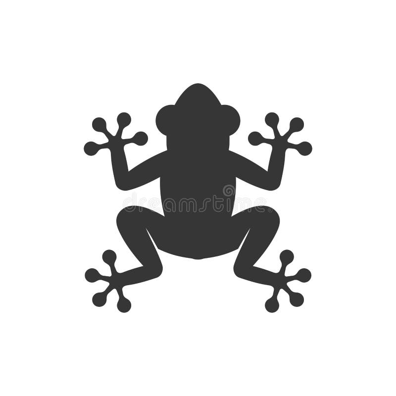 Kikker-icoonlogo Op Witte Achtergrond. Vector Vector Illustratie ...