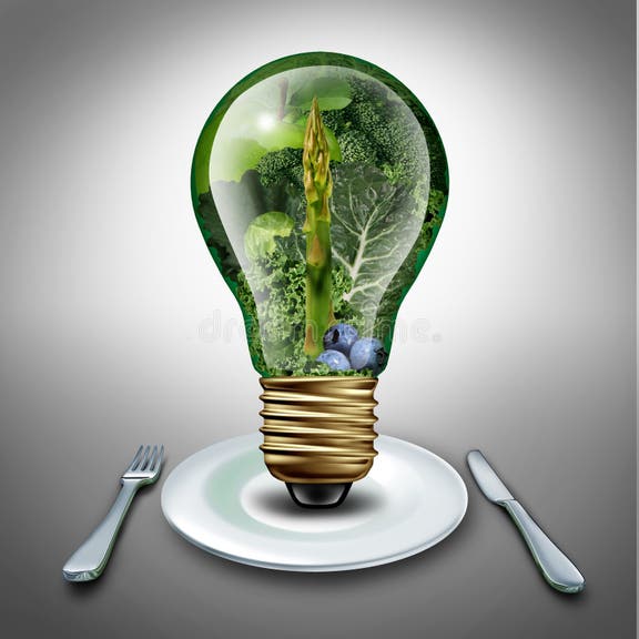 Het eten van Gezond Idee stock illustratie. Illustration of groen ...