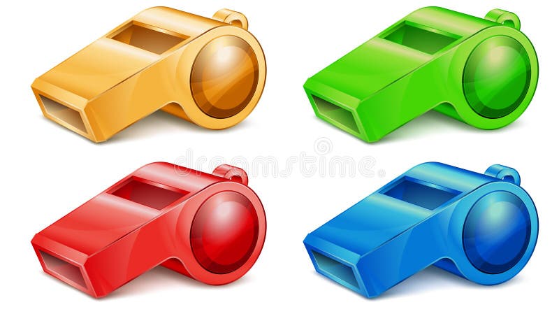 Het fluitje van de kleur vector illustratie. Illustration of fluitje ...