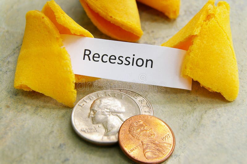 Het Fortuin Van De Recessie Stock Afbeelding - Image of crisis, koekje ...