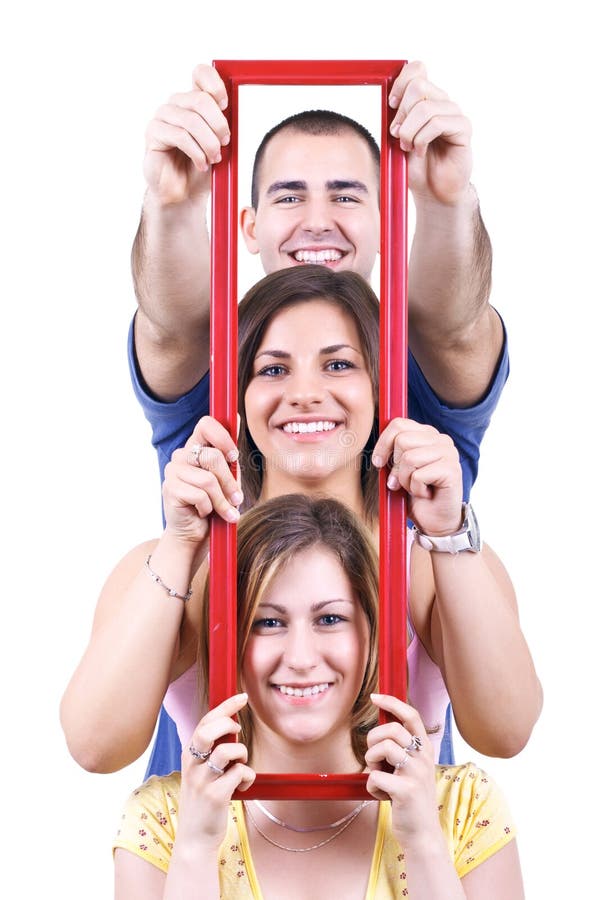 In het frame stock afbeelding. Image of frame, meisjes - 14586449