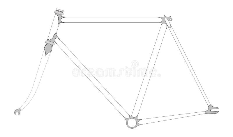 Het frame van de fiets vector illustratie. Illustration of toestel ...