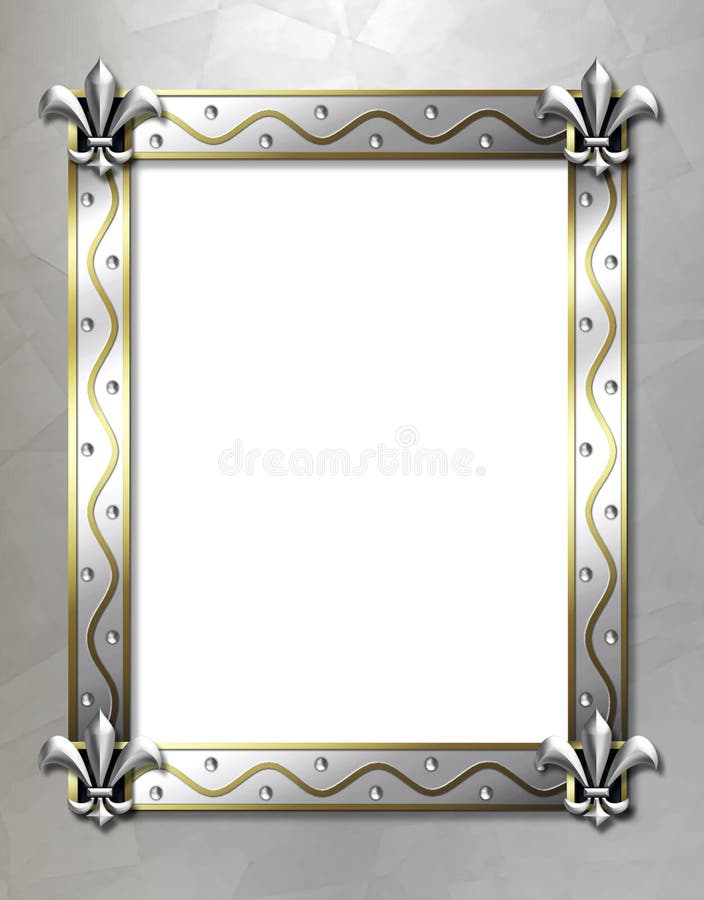 Het Frame Van DE Lis Van Fleur Stock Illustratie - Illustration of ...