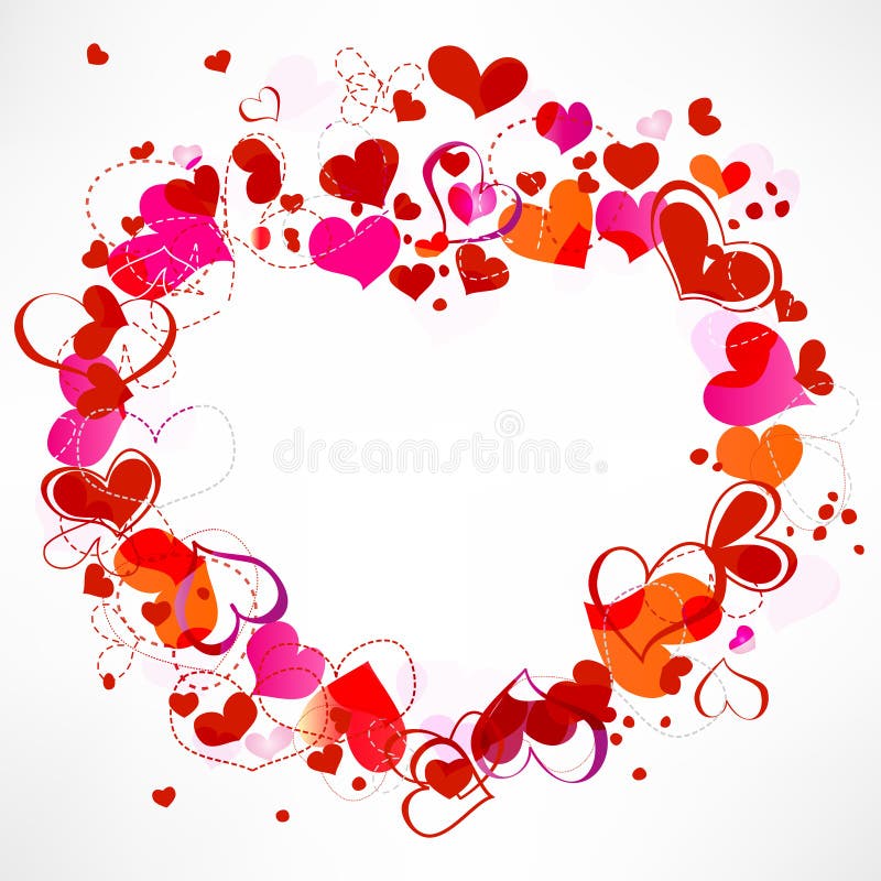 Het frame van harten vector illustratie. Illustration of geïsoleerd ...