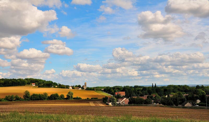 Het Franse landschap. stock afbeelding. Image of kruiden - 16532071