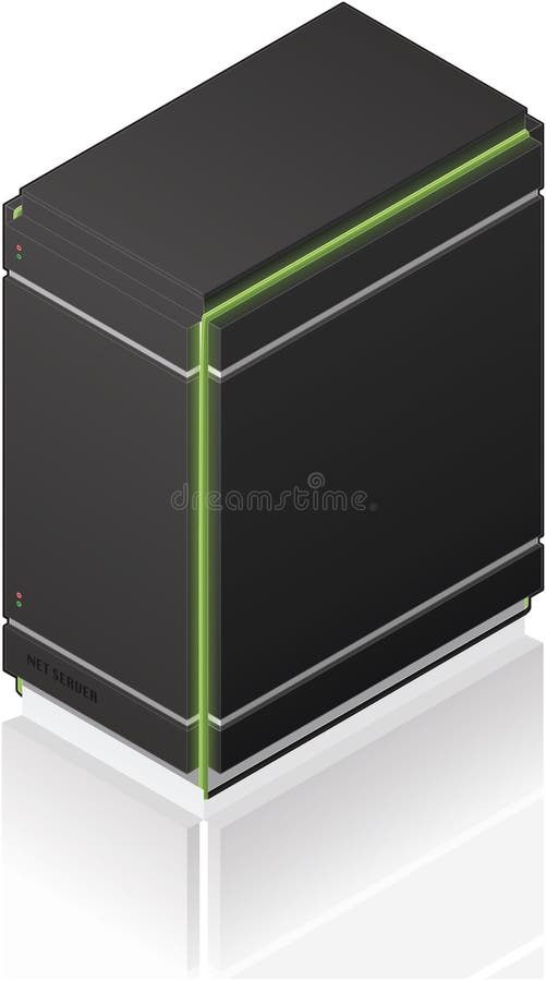 Het Futuristische Rek Van De Server Van De Toren Vector Illustratie ...