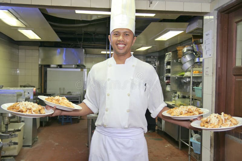 Het Gebakje Van De Chef-kok Stock Afbeelding - Image of beroep, koekjes ...