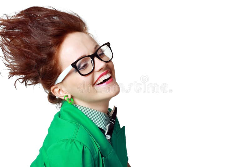 Het Gekke Haar Van De Vrouw Stock Afbeelding - Image of wijfje, ontruim ...