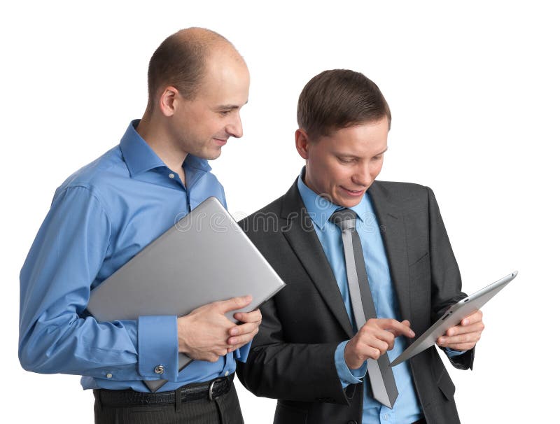 Het Gelukkige Bedrijfsmensen Samenkomen Stock Afbeelding - Image of ...