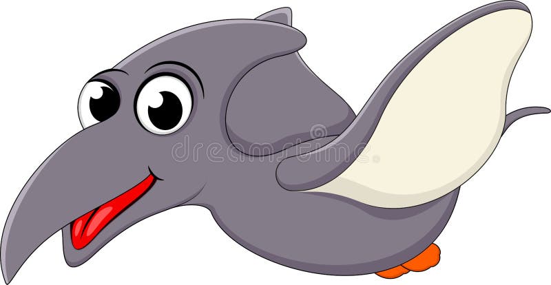 Gelukkige Pterodactylus Die Vliegt Vector Illustratie - Illustration of tekening, leuk: 29301663