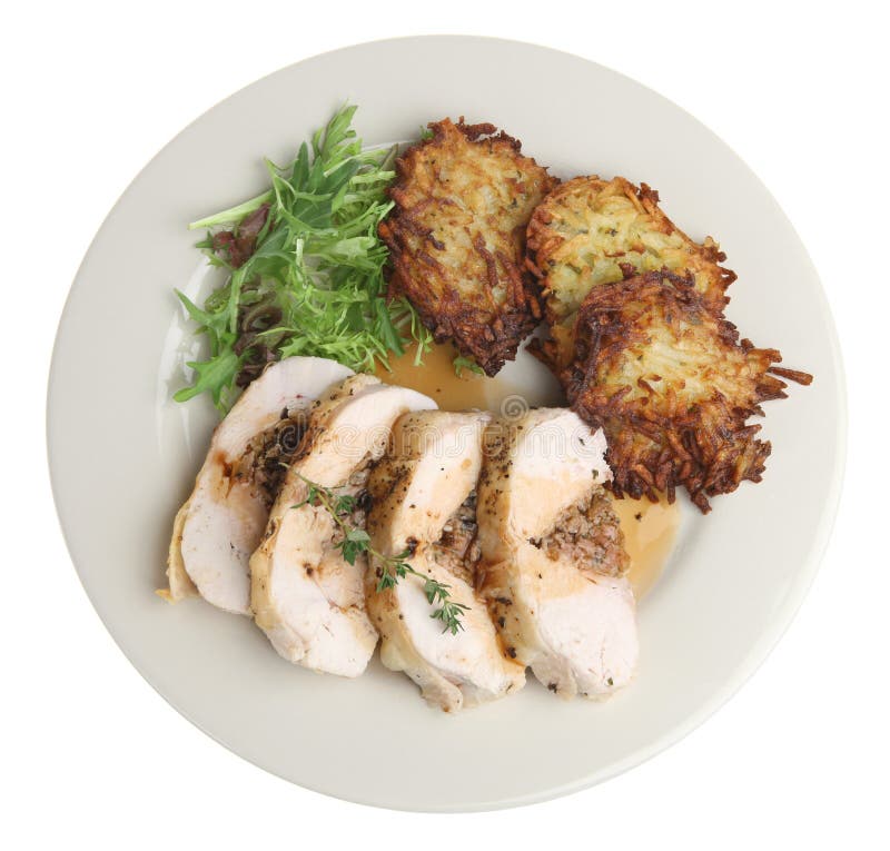 Het Gevulde Diner Van De Borst Van De Kip Stock Foto - Image of ...