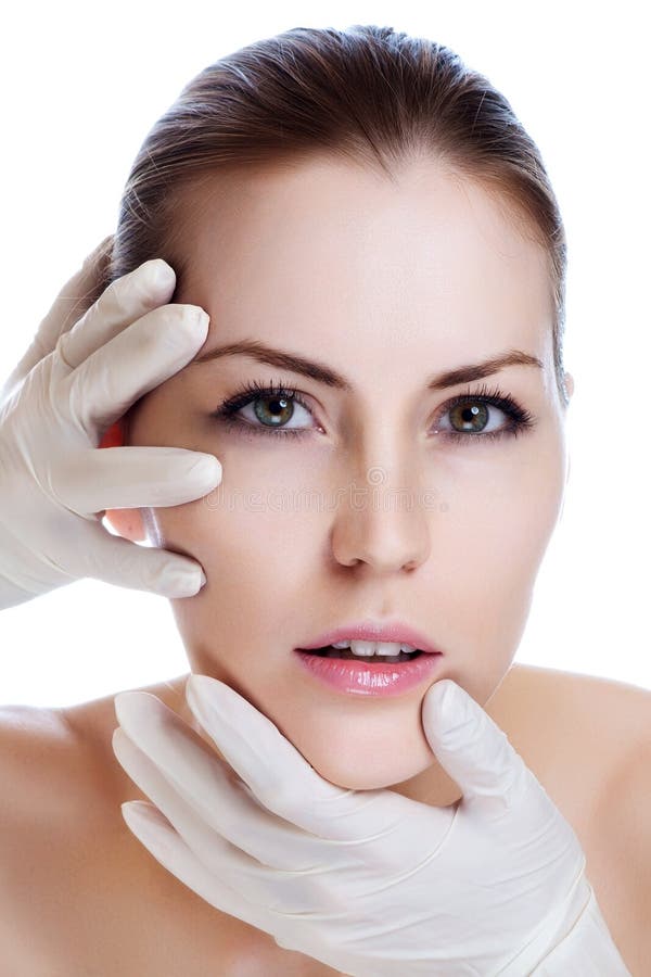 Het Gezicht Van De Plastische Chirurgie Van Een Jonge Vrouw Stock Foto ... Het Gezicht Van De Plastische Chirurgie Van Een Jonge Vrouw Stock Foto ...