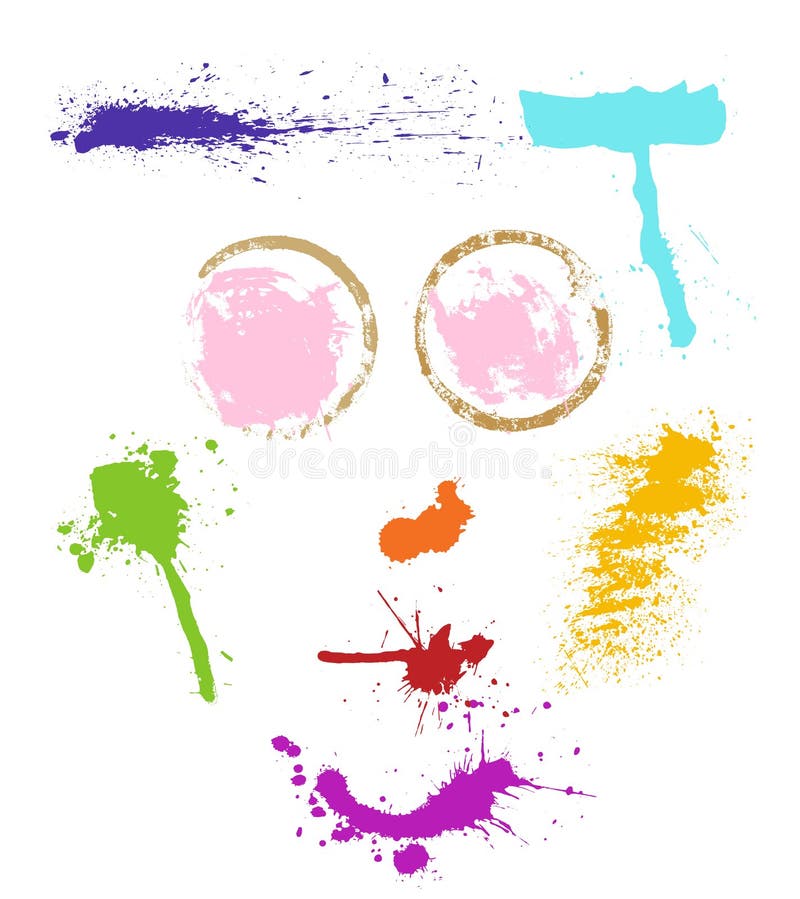 Het gezicht van de vlek vector illustratie. Illustration of borstel ...