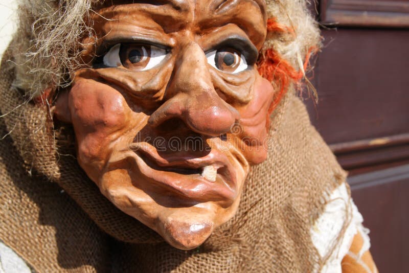 Het Gezicht Van Een Slechte Heks Stock Foto - Image of gezicht, vlieg ...