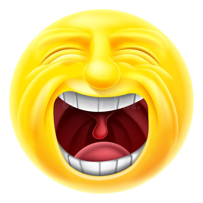 Het gillen Emoticon Emoji vector illustratie. Illustration of drama ...