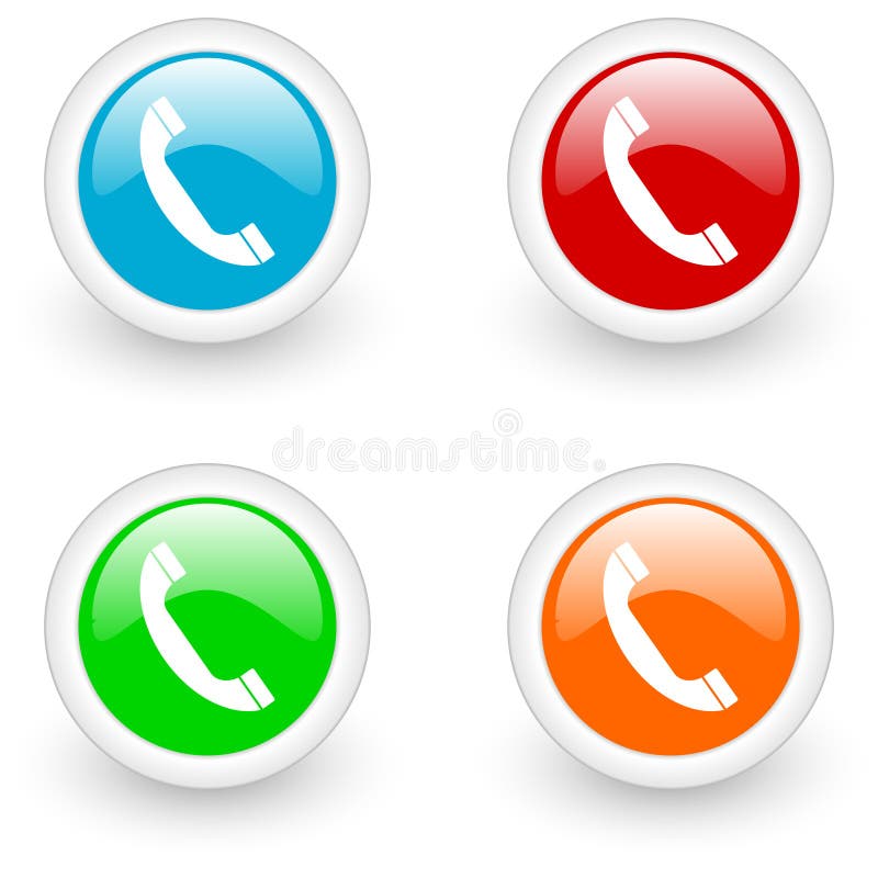 Het Pictogram Van De Telefoon Vector Illustratie - Illustration of ...