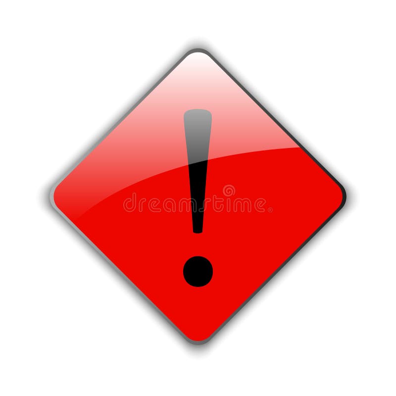 Glanzend Uitroepteken-icoon Vector Illustratie - Illustration of ...