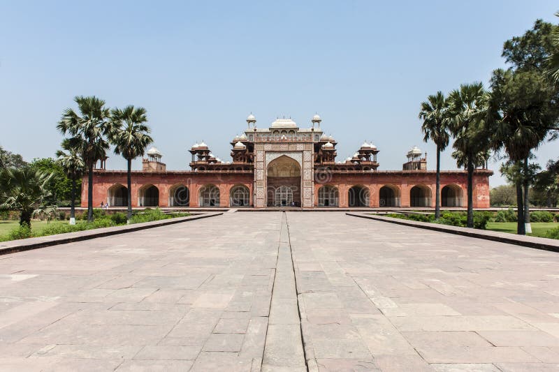 Het Graf Van Akbar, Agra, India Stock Foto - Image of akbar, moslim ...