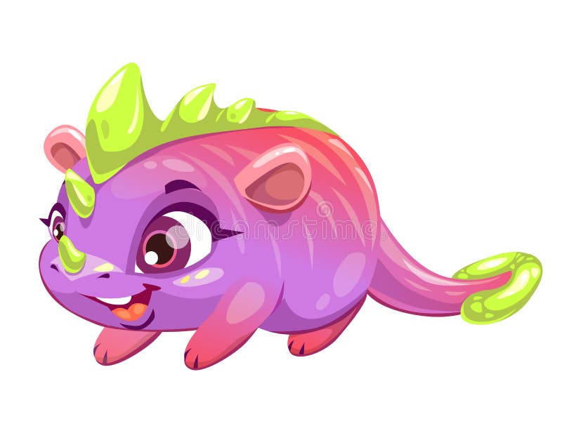 Het Grappige Dier Van De Beeldverhaal Grappige Fantasie Vector ...