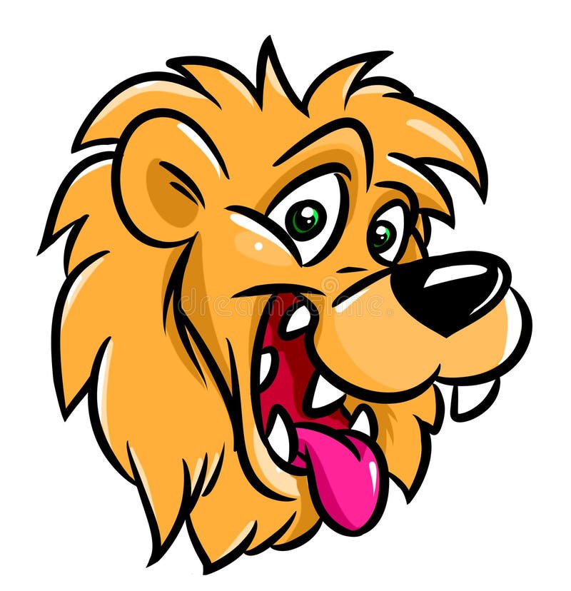 Het Grappige Dier Van De Leeuw Stock Illustratie - Illustratie ...