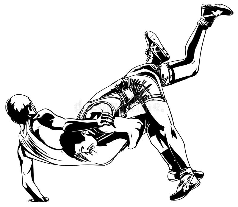 Het Grieks-Romeinse Worstelen Vector Illustratie - Illustration of ...
