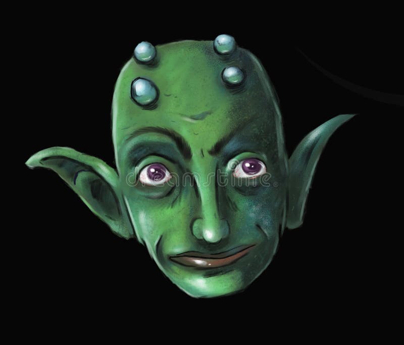 Groen Koboldgezicht stock illustratie. Illustration of gezicht - 1760429